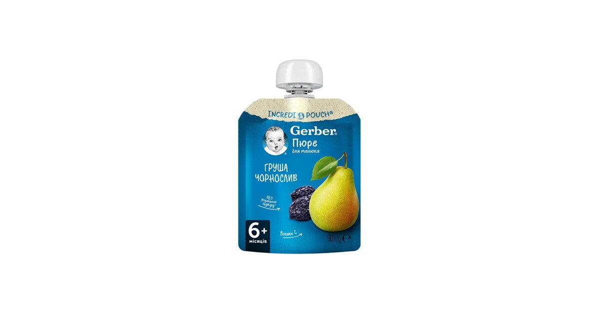 Nestle Gerber фруктове пюре Груша з чорносливом Дитячі пюре